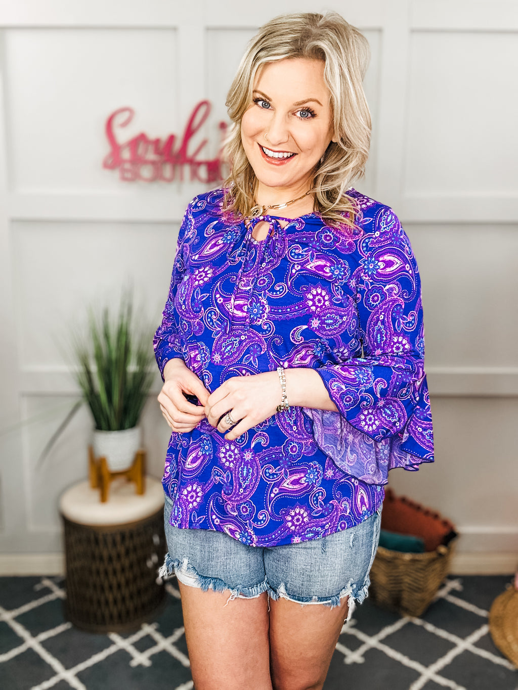 Willow Bell Sleeve Top in Lavender Paisley – Soul Happy Shop