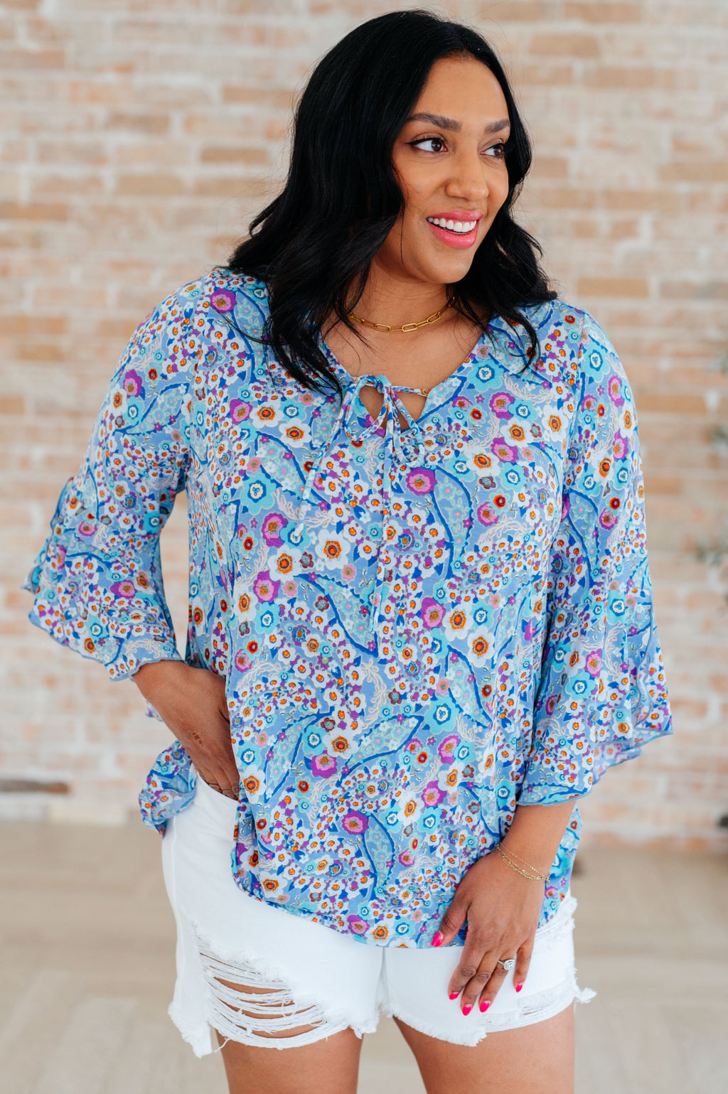 Willow Bell Sleeve Top in Retro Ditsy Floral – Soul Happy Shop